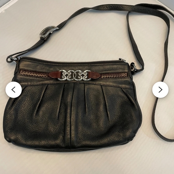Brighton | Bags | Brighton Balboa Rare Find Black Leather Crossbody Bag ...